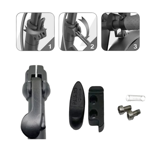 Aovo Pro Scooter Stem with Upgraded Folding Mechanism pole ES60/ES80/GO ...